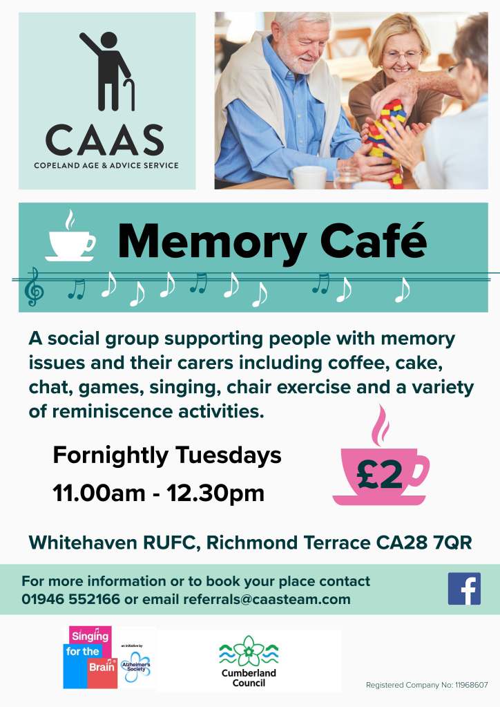 Memory Cafés – Copeland Age & Advice Service (CAAS) C.I.C